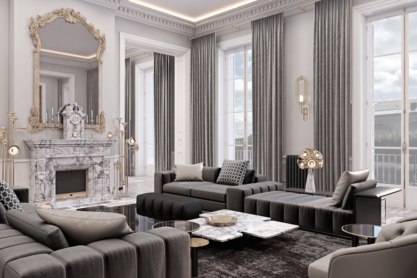 The Spacious Apartment In Paris With Stunning Mid Century Lighting